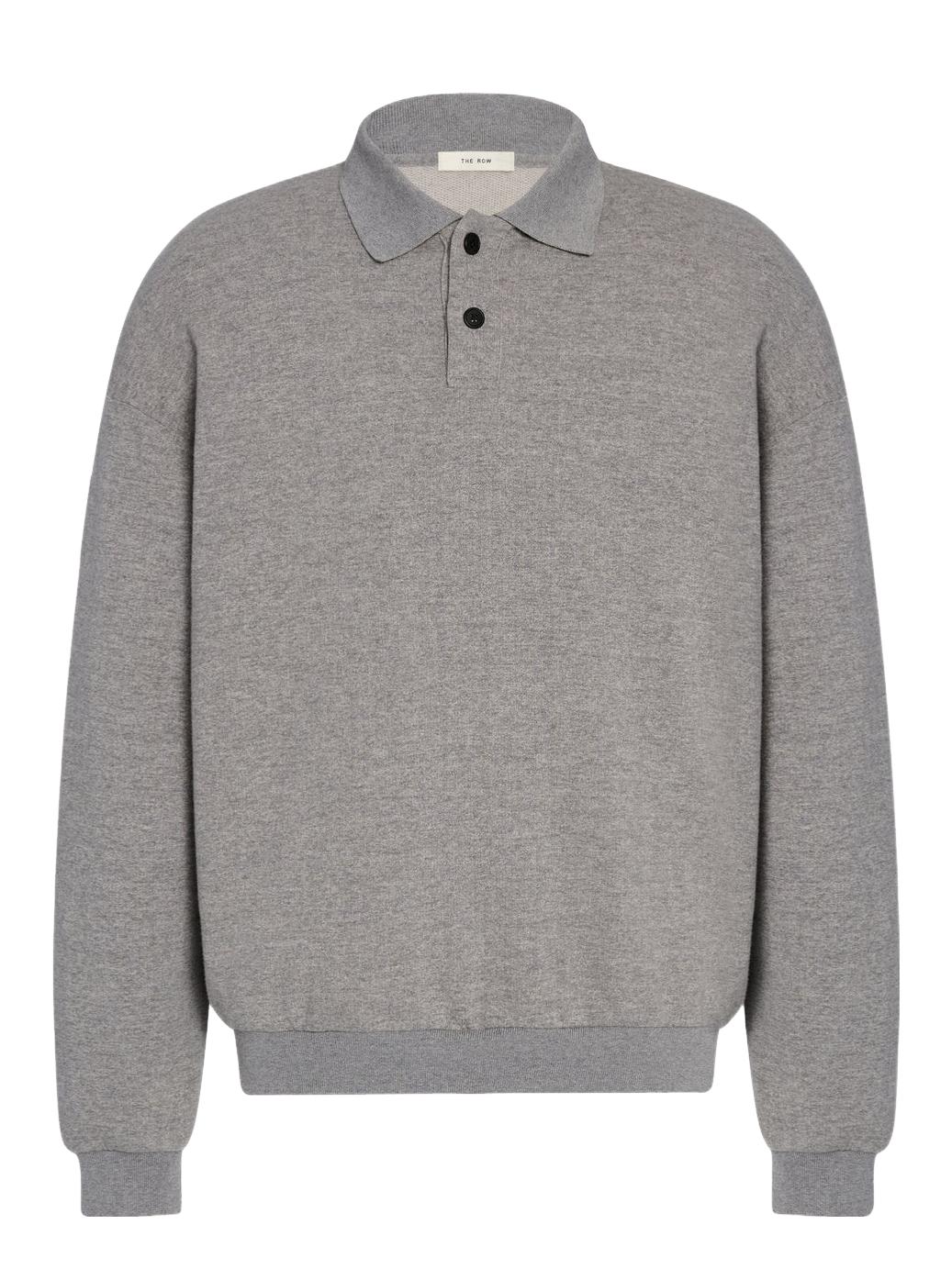 THE ROW Ry buttoned french-terry polo shirt